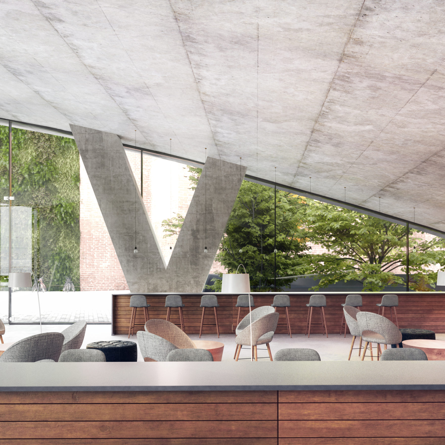 folded auditorium: the sections and the unfolded elevation | AQSO
